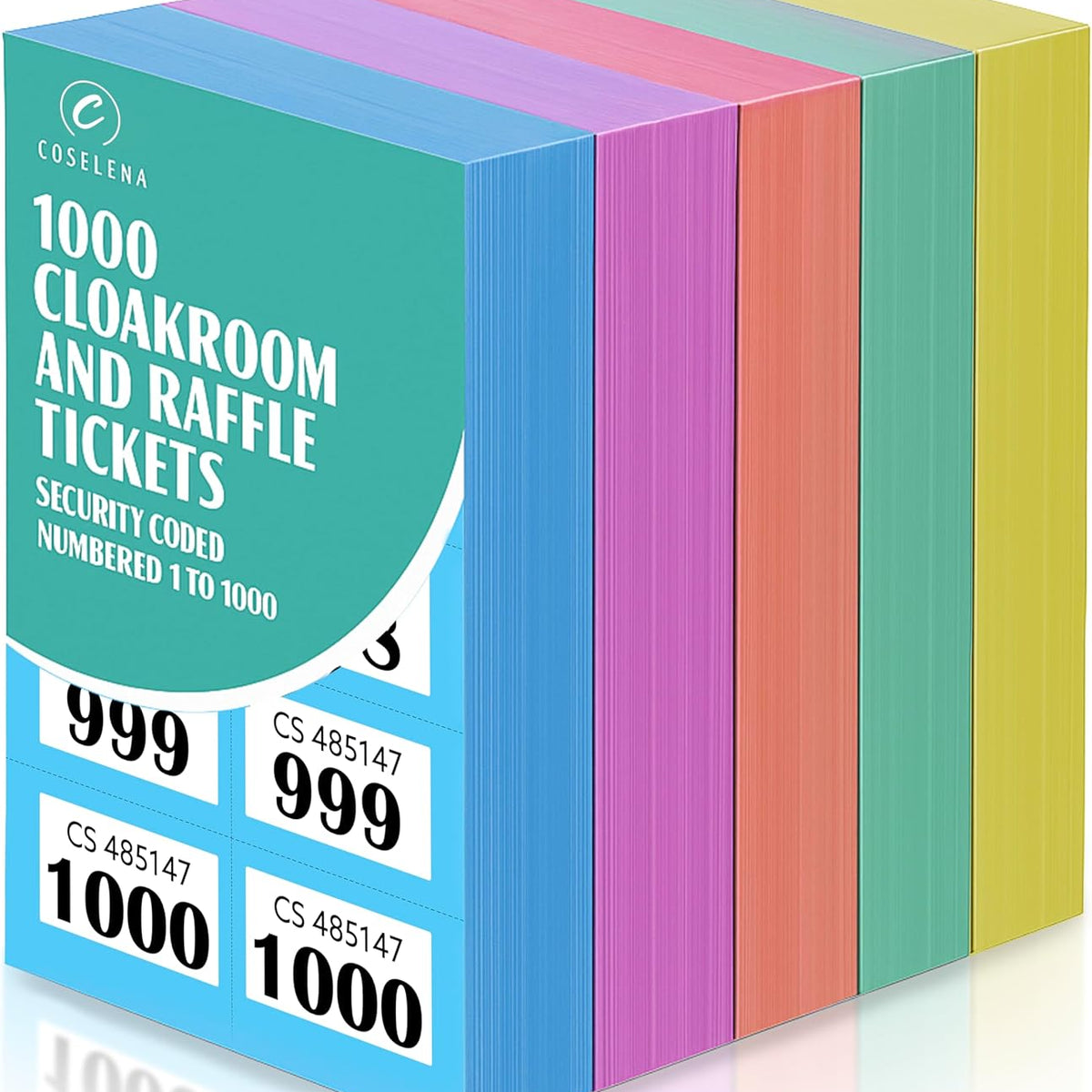 Raffle Book - 5 Pack of 1000 – Coselena